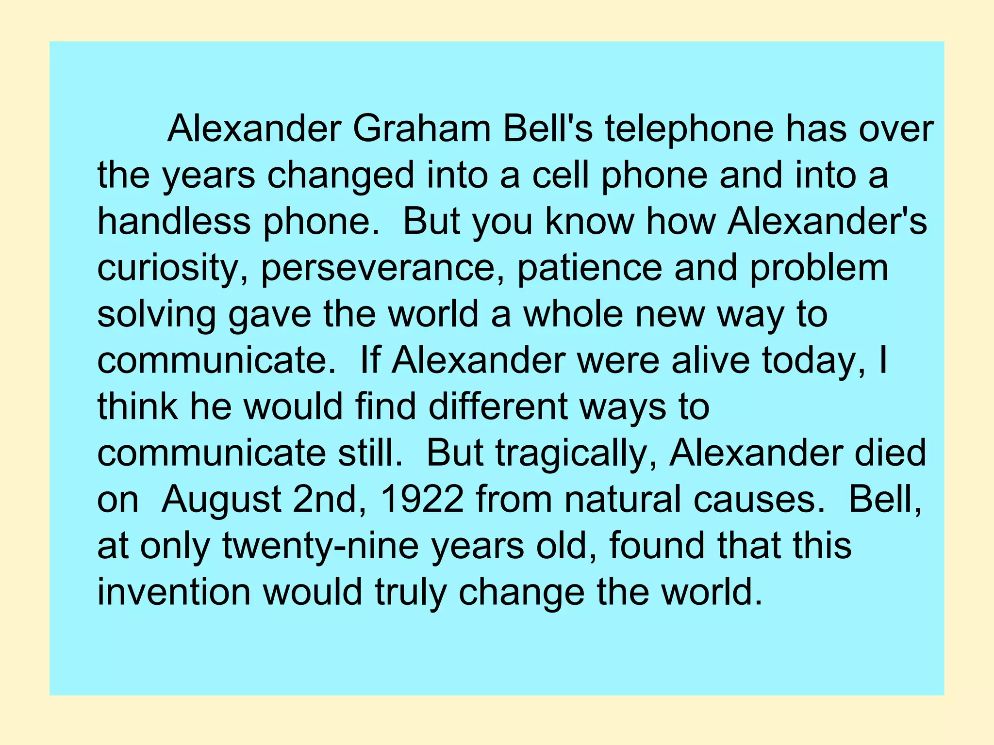 Alexander Graham Bell | PPT