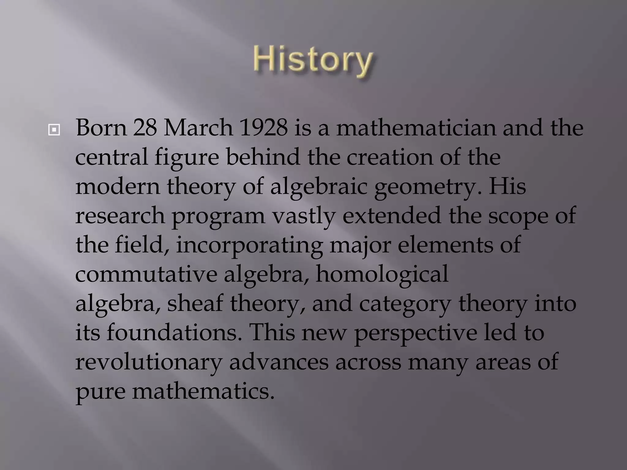 Alexander grothendieck | PPTX