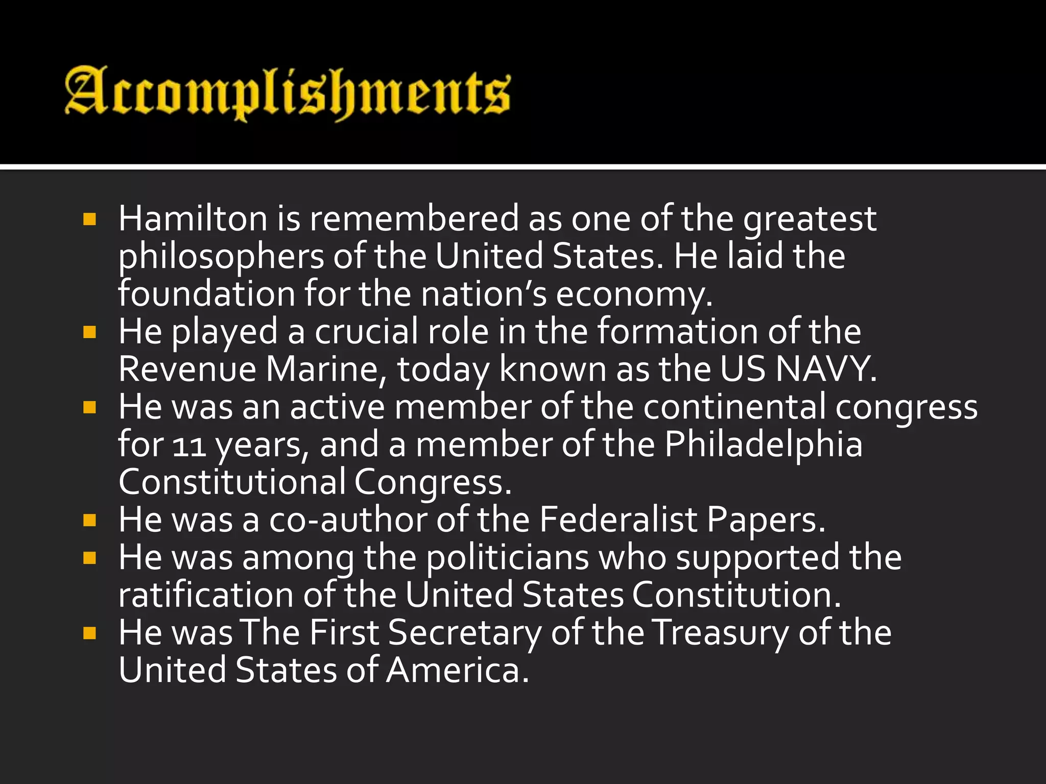 Alexander hamilton | PPTX
