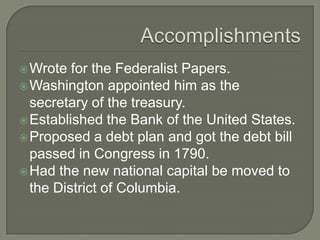 Alexander hamilton powerpoint | PPT