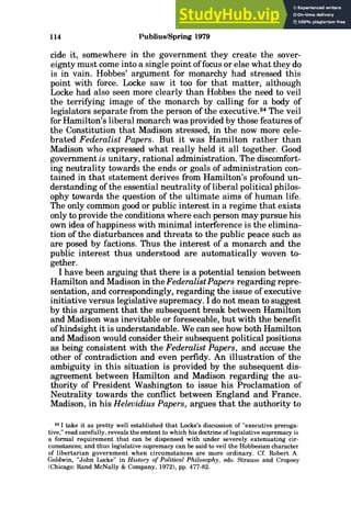 Alexander Hamilton S Philosophy Of Government And Administration | PDF