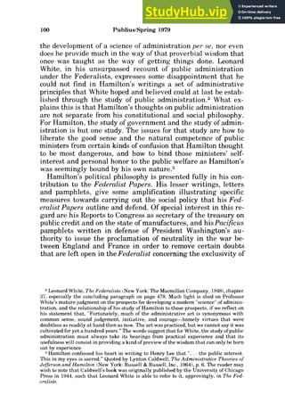 Alexander Hamilton S Philosophy Of Government And Administration | PDF