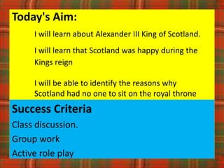 Alexander III of Scotland 1286-1290 | PPT