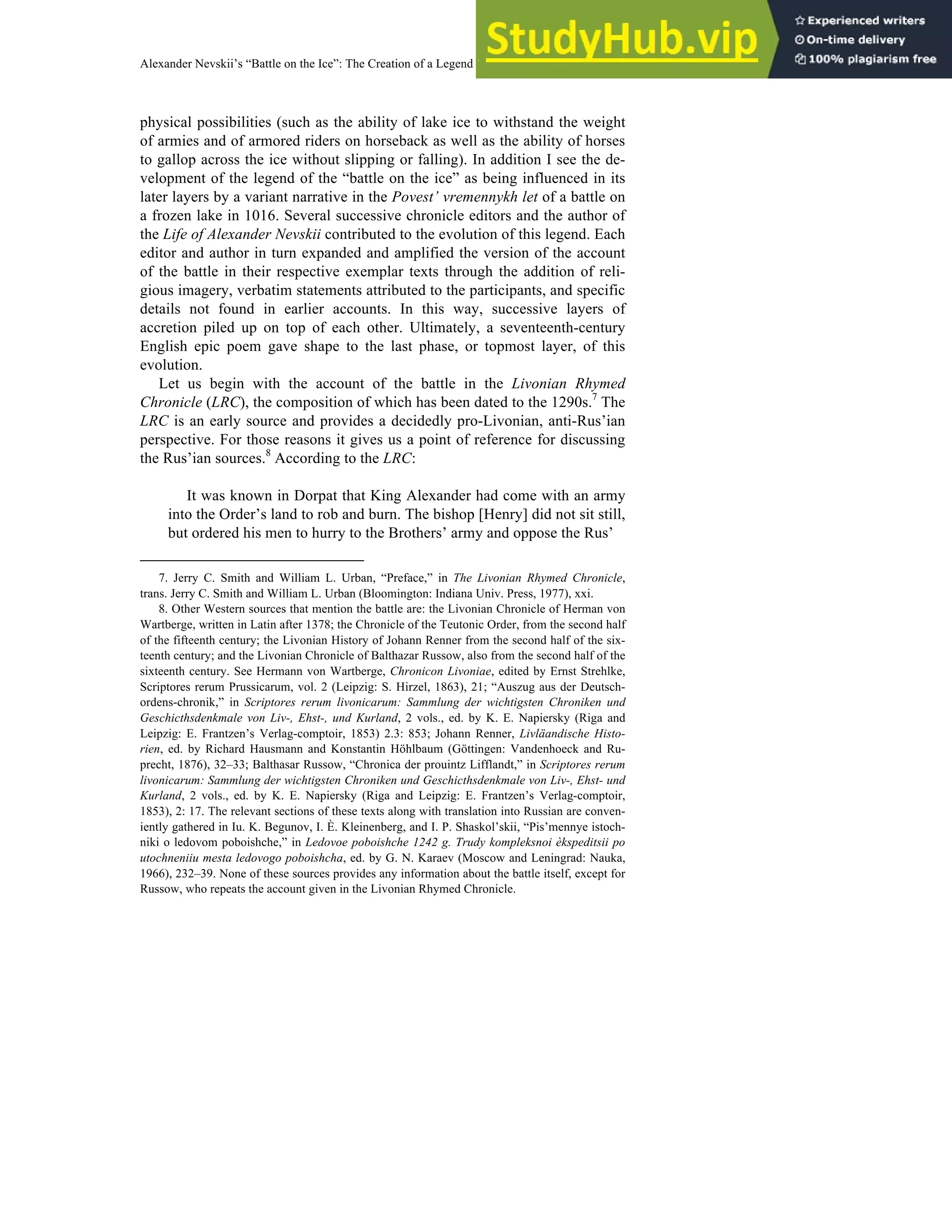 Alexander Nevskii S Quot Battle On The Ice Quot The Creation Of A ...