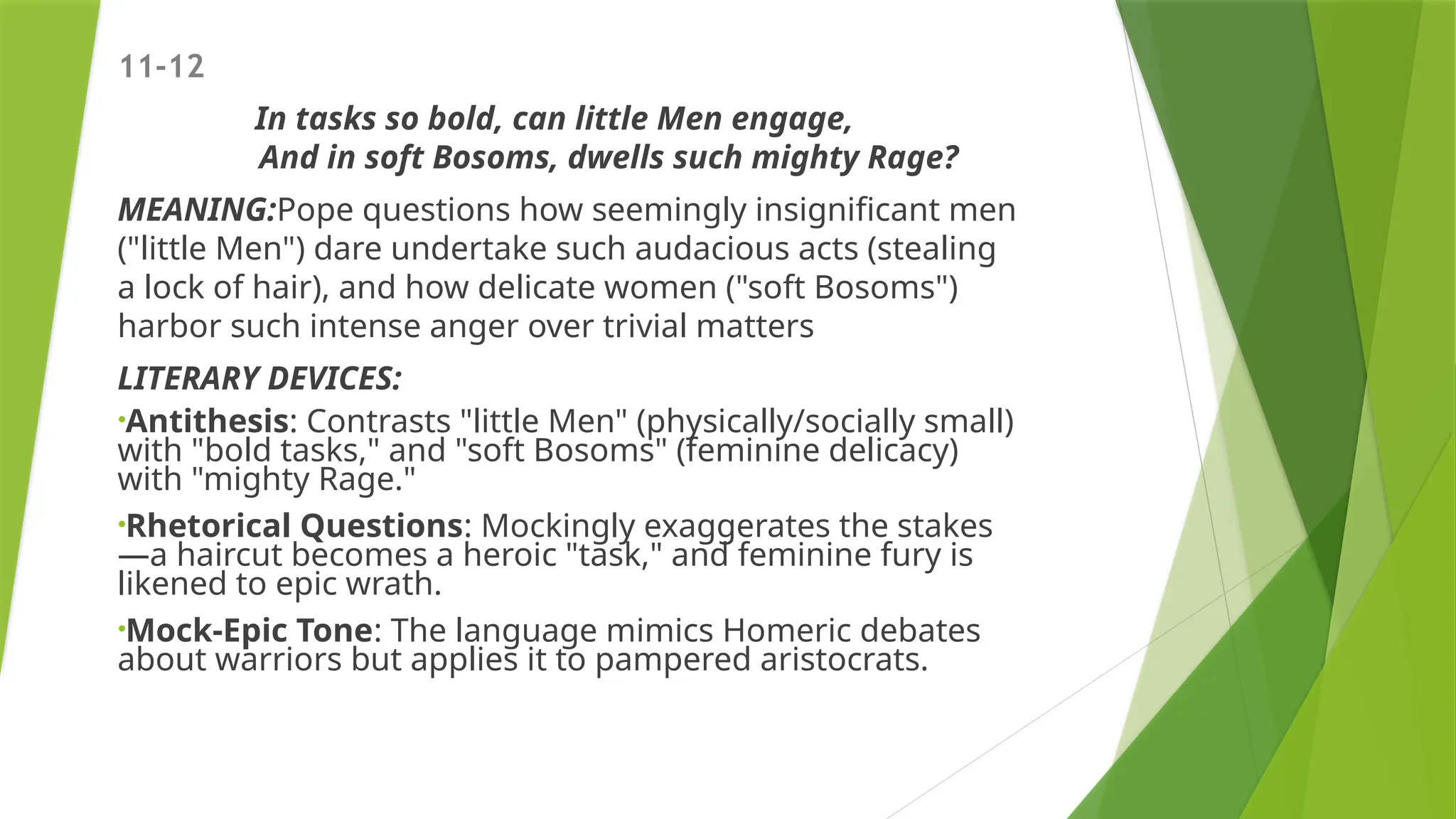 ALEXANDER POPE the rape of the lock belinda and baron | PPTX