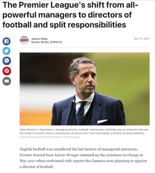 The Premier League's shift from all-powerful managers to directors of ...