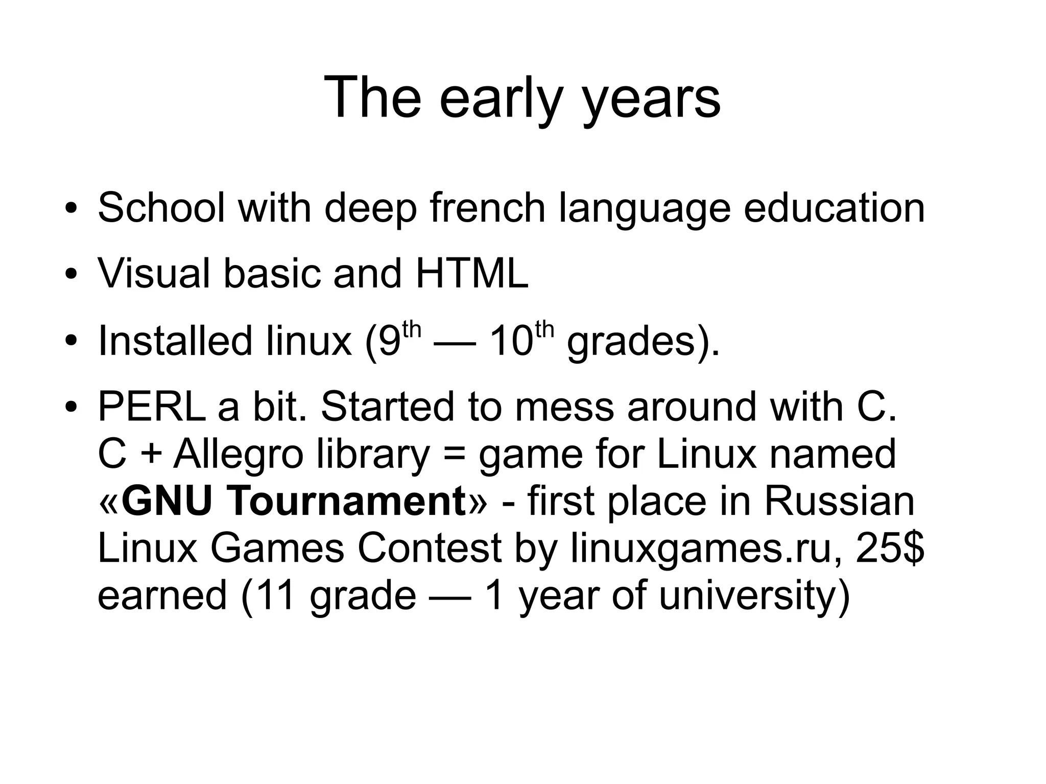 Alexander Sergeev presentation | PPT