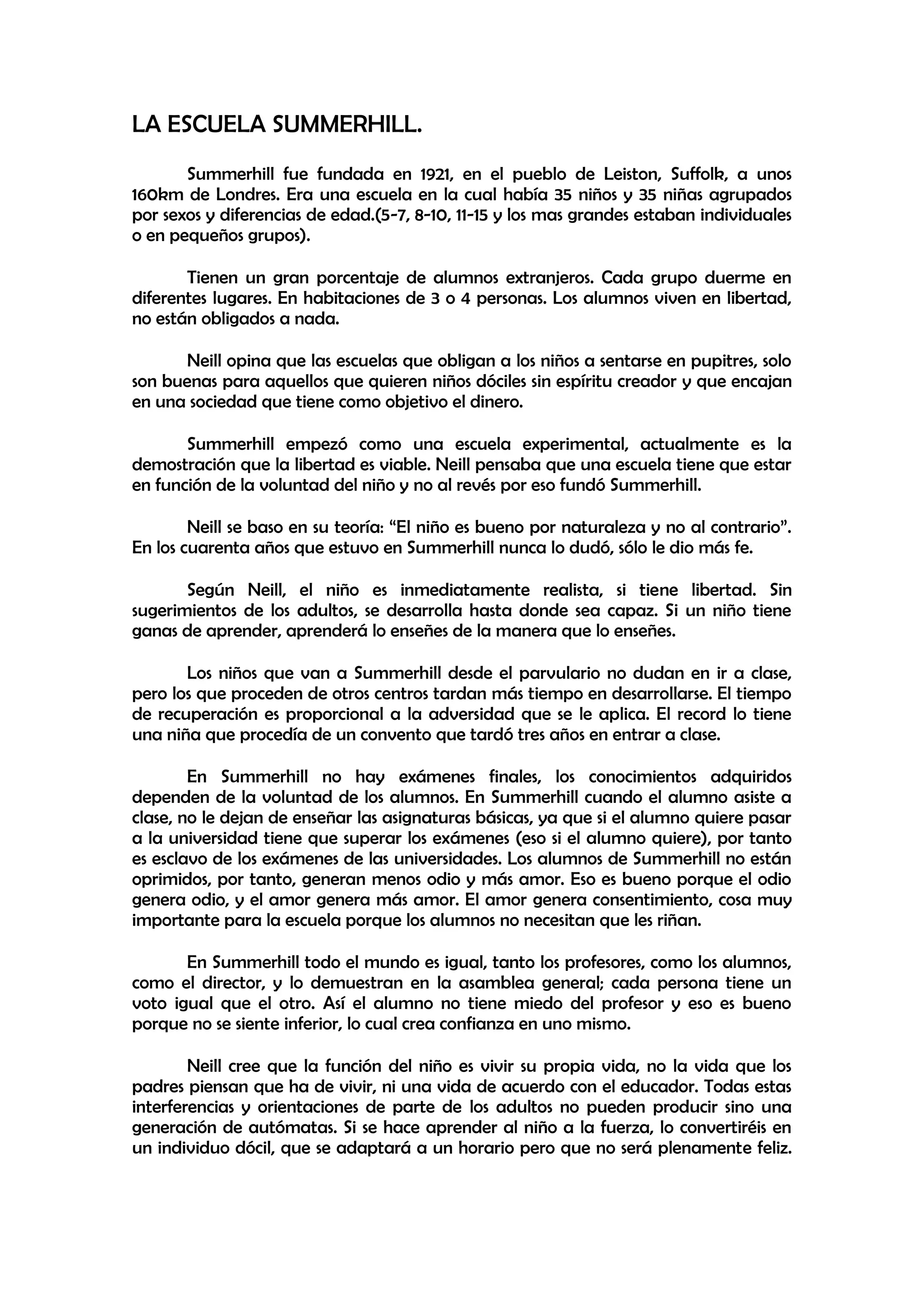 Alexander sutherland neill | DOCX | Education