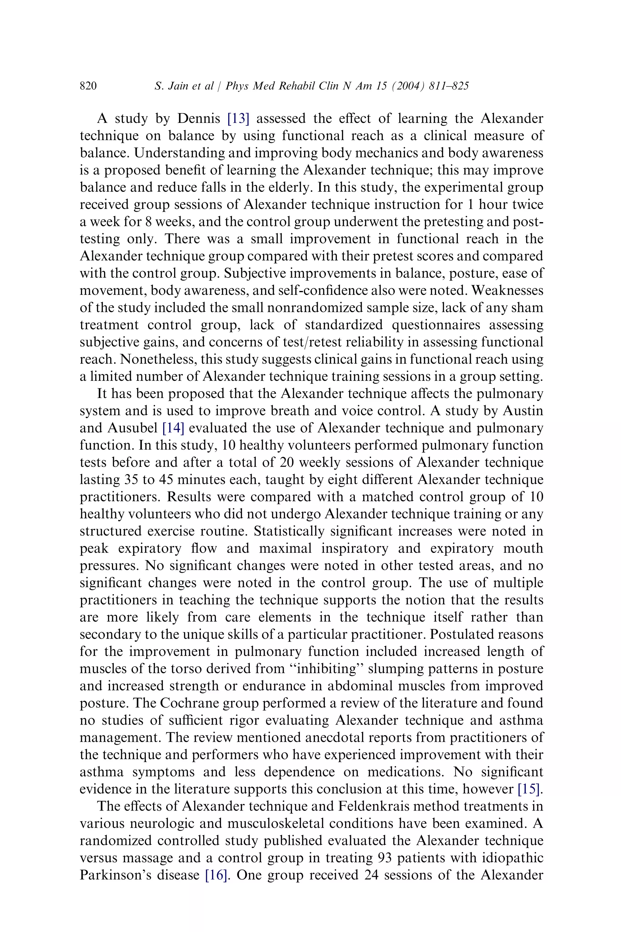 Alexander Technique and Feldenkrais Method.pdf | Physical Therapy ...
