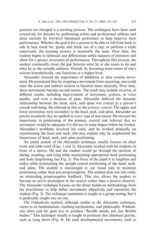 Alexander Technique and Feldenkrais Method.pdf | Physical Therapy ...