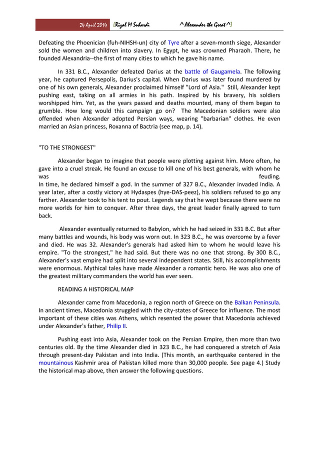 Alexander The Great | DOCX