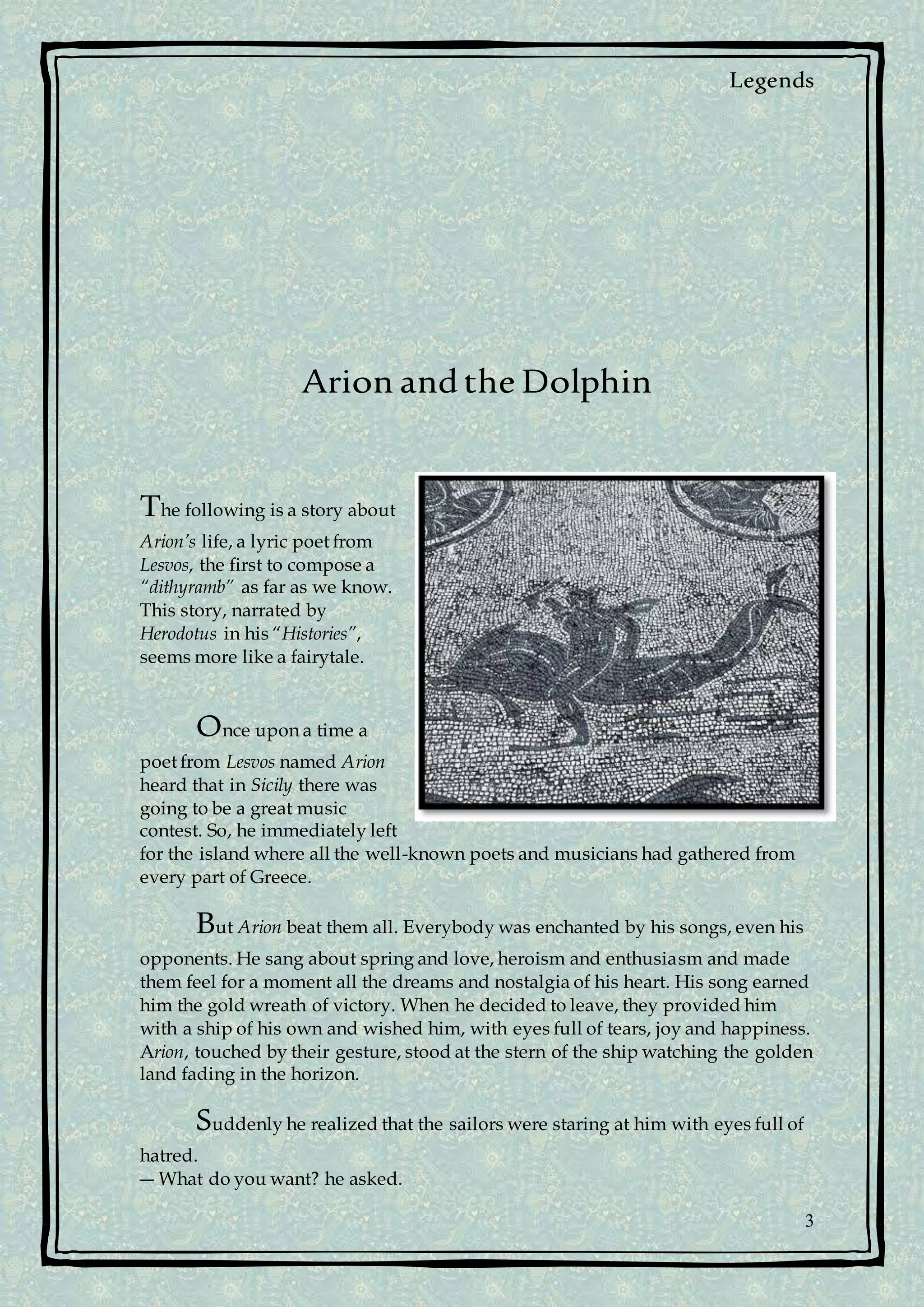 Alexander the Great and Arion and the dolphin | DOCX
