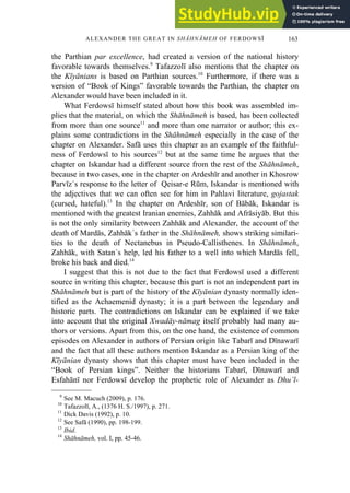 Alexander The Great In The Shahnameh Of Ferdowsi | PDF