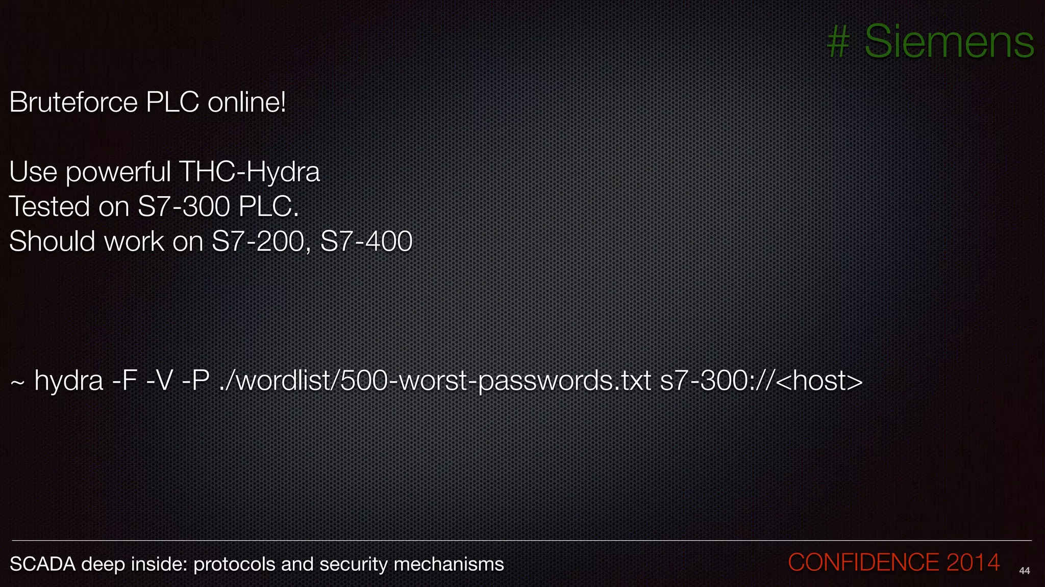 CONFidence 2014: Alexander Timorin: SCADA deep inside: protocols and security mechanisms | PDF