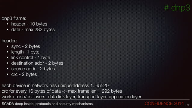 CONFidence 2014: Alexander Timorin: SCADA deep inside: protocols and security mechanisms | PDF