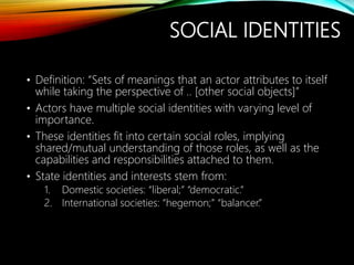 Collective Identity Formation and The International State | PPTX