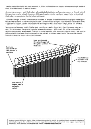 Alexandra installation-instructions-razor-wire | PDF
