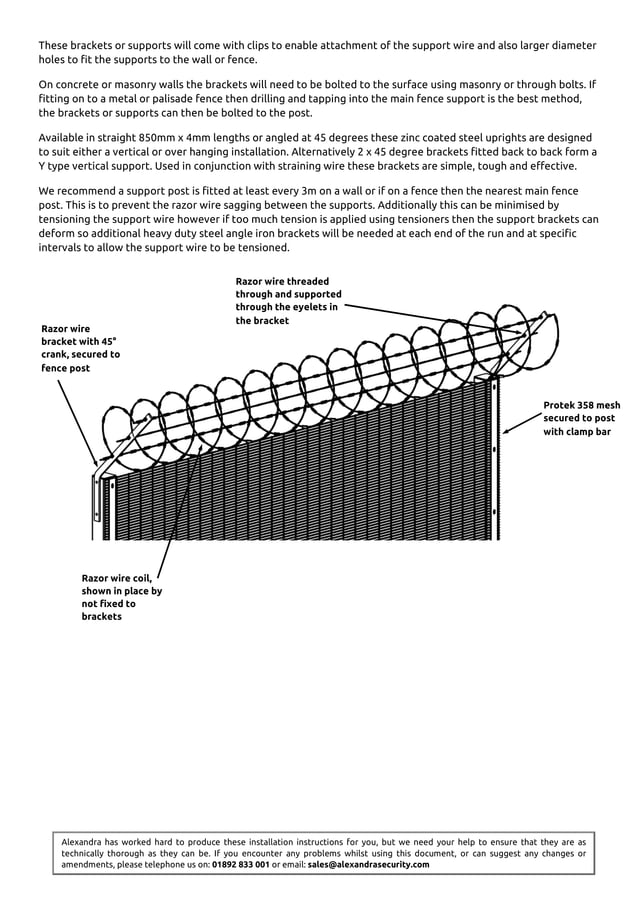 Alexandra installation-instructions-razor-wire | PDF