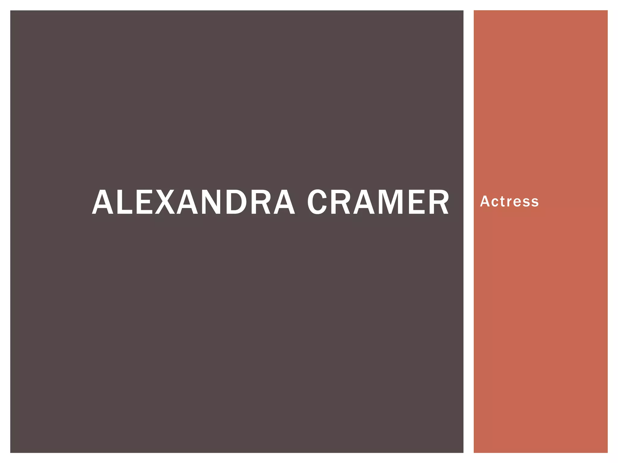 Alexandra cramer | PPTX