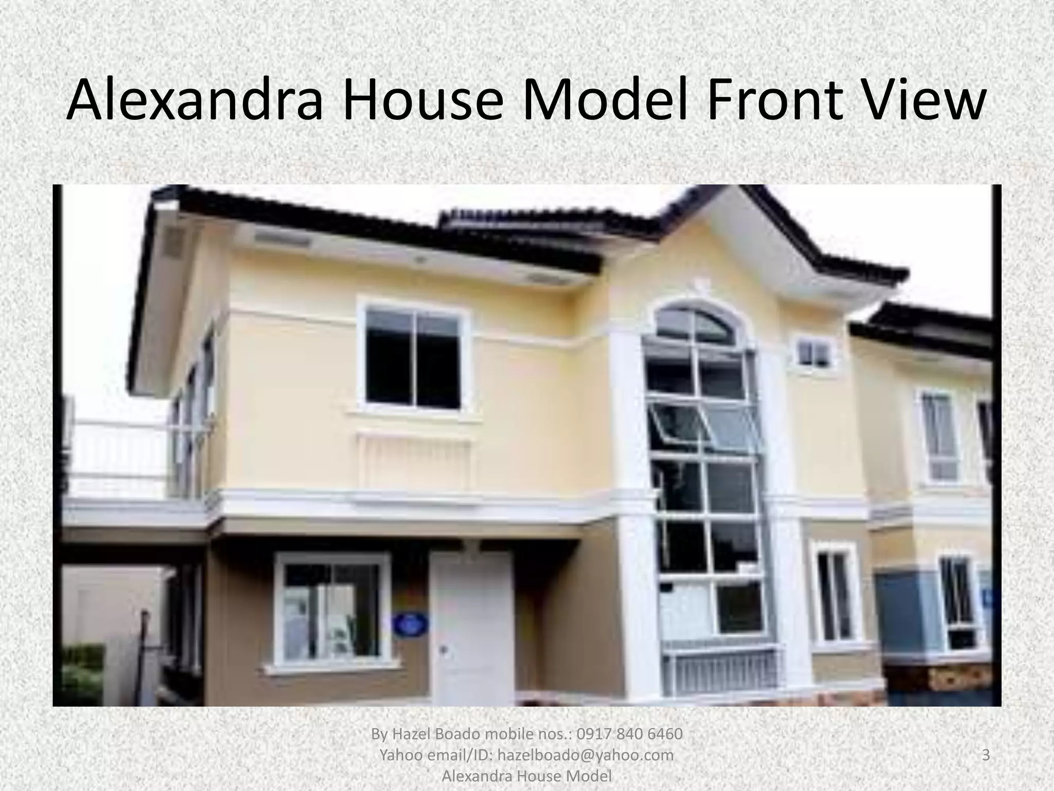 Alexandra house model by hazel boado | PPTX