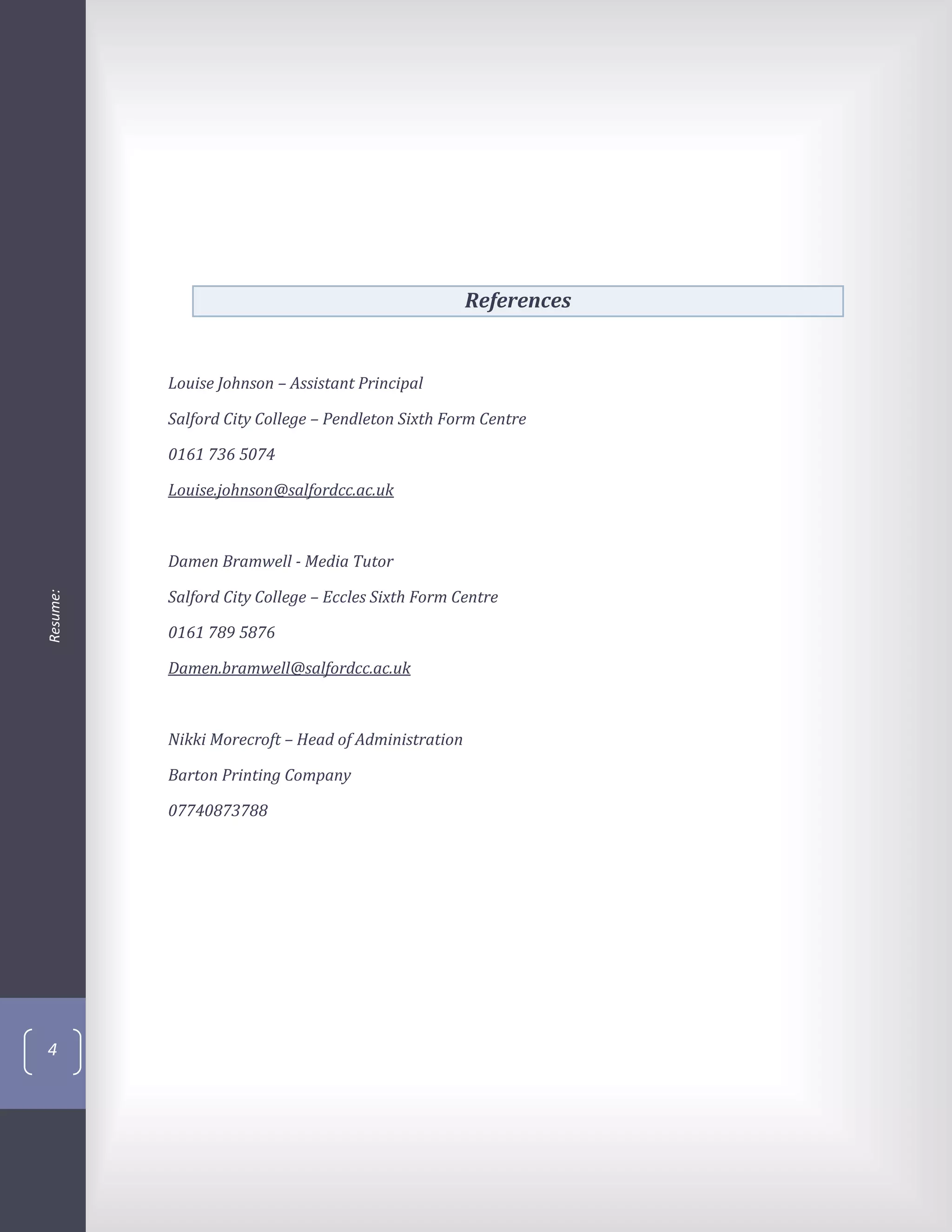 Alexandra ward cv | DOCX