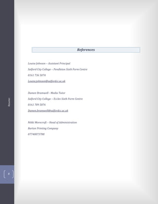 Alexandra ward cv | DOCX