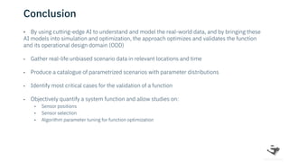 ASSESSING ADAS/AD FOR SCENARIO-DRIVEN DESIGN VALIDATION AND OPTIMIZATION | PPTX | Artificial ...