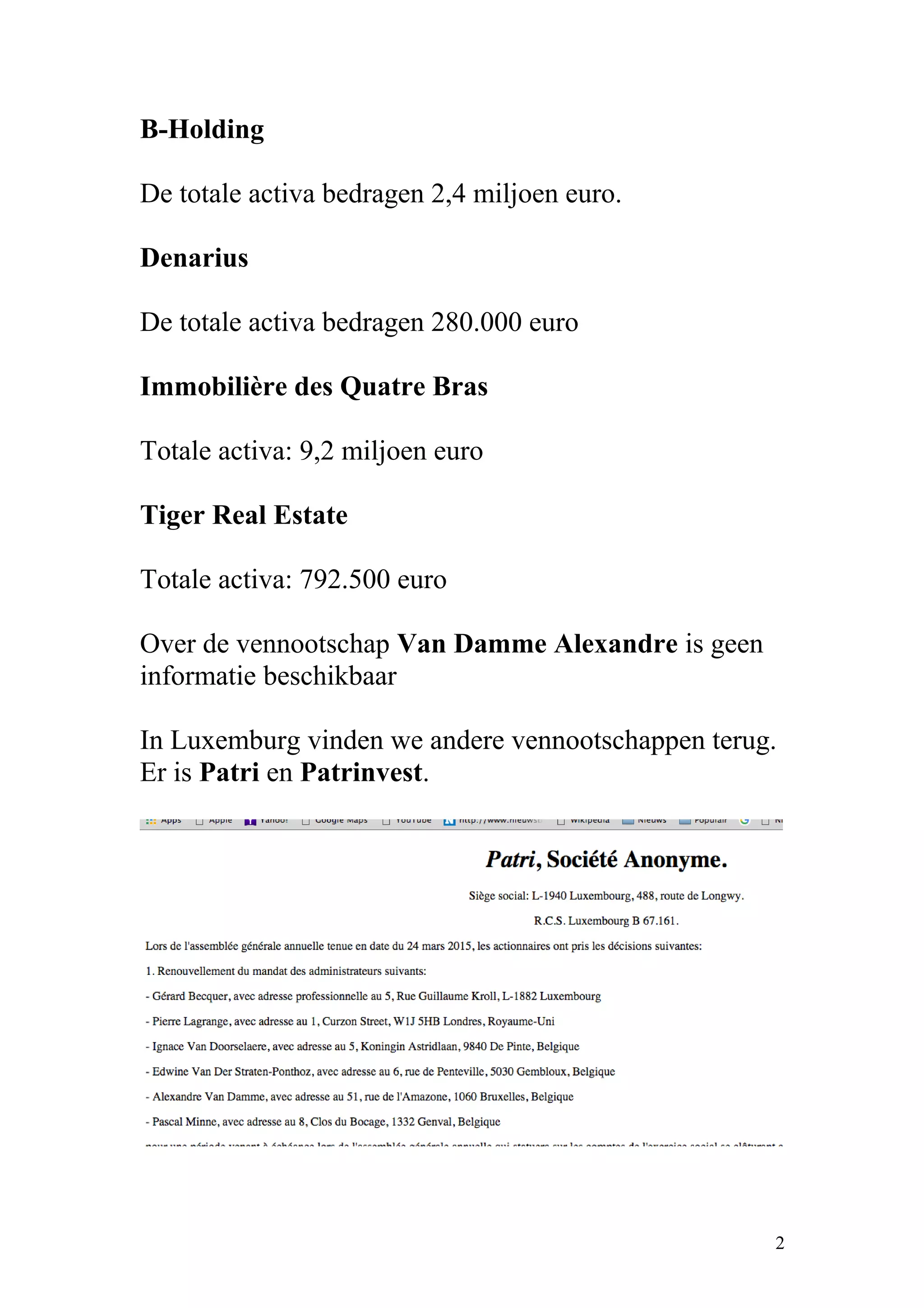 Alexandre Van Damme: rijkste Belg? | PDF