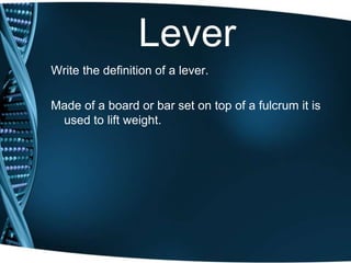 Simple Machines Student PPT sample1 | PPTX | Technology & Computing