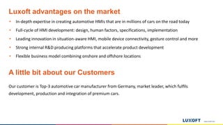 Alexandr Syvashenko Luxoft Automotive Navigation Solution | PPT