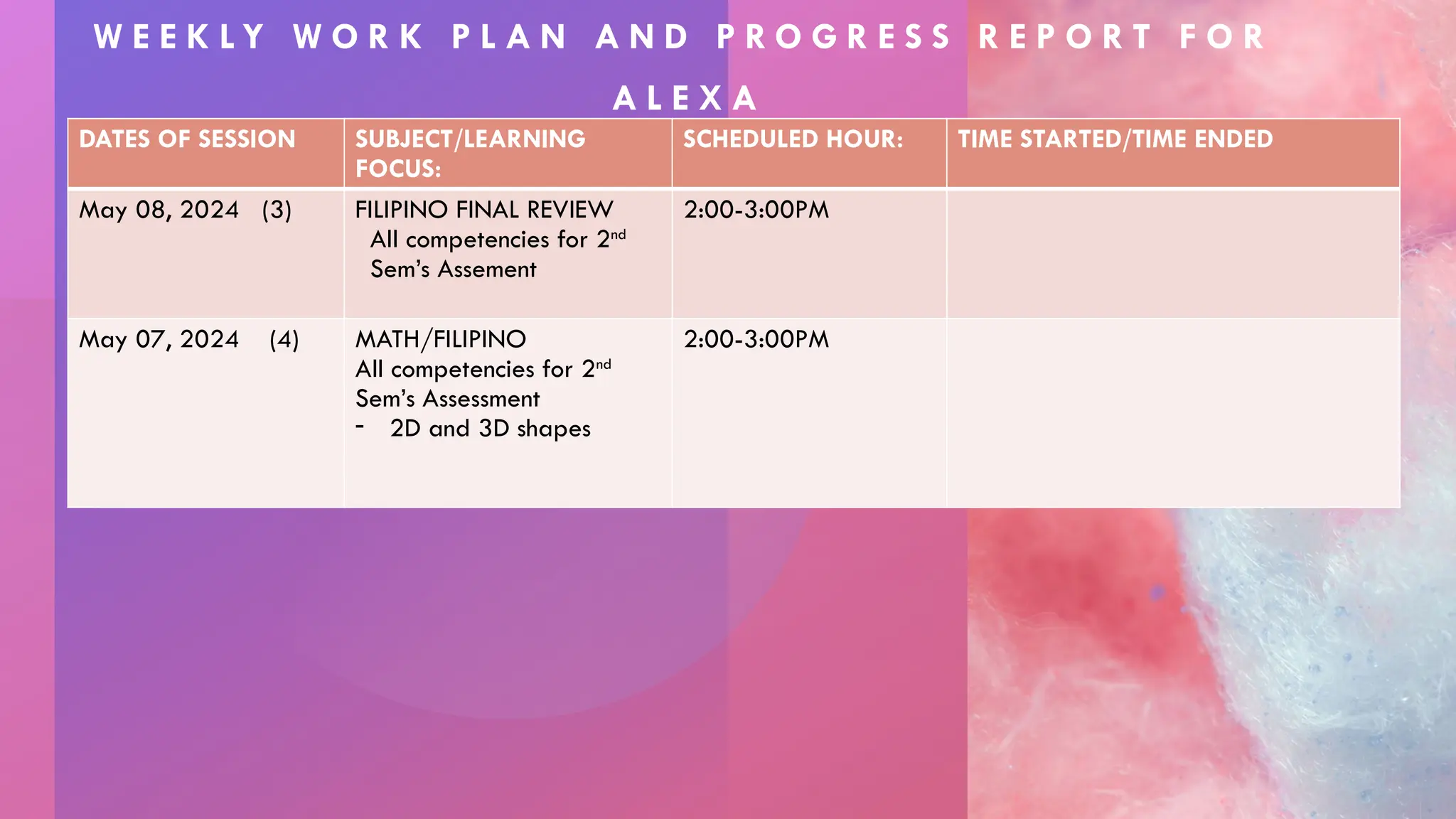 ALEXA'S WORK PLANPLANPLANPLAN SET 1.pptx