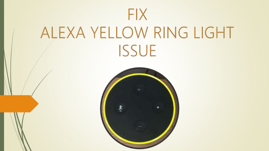 Methods to Fix Alexa Yellow Ring Light Issue | PPT