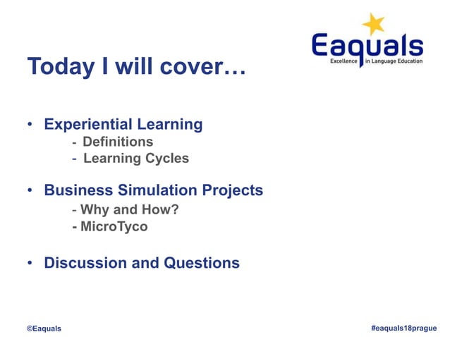 Alex Cann: Experiential Learning Through Business Simulation Projects | PPT