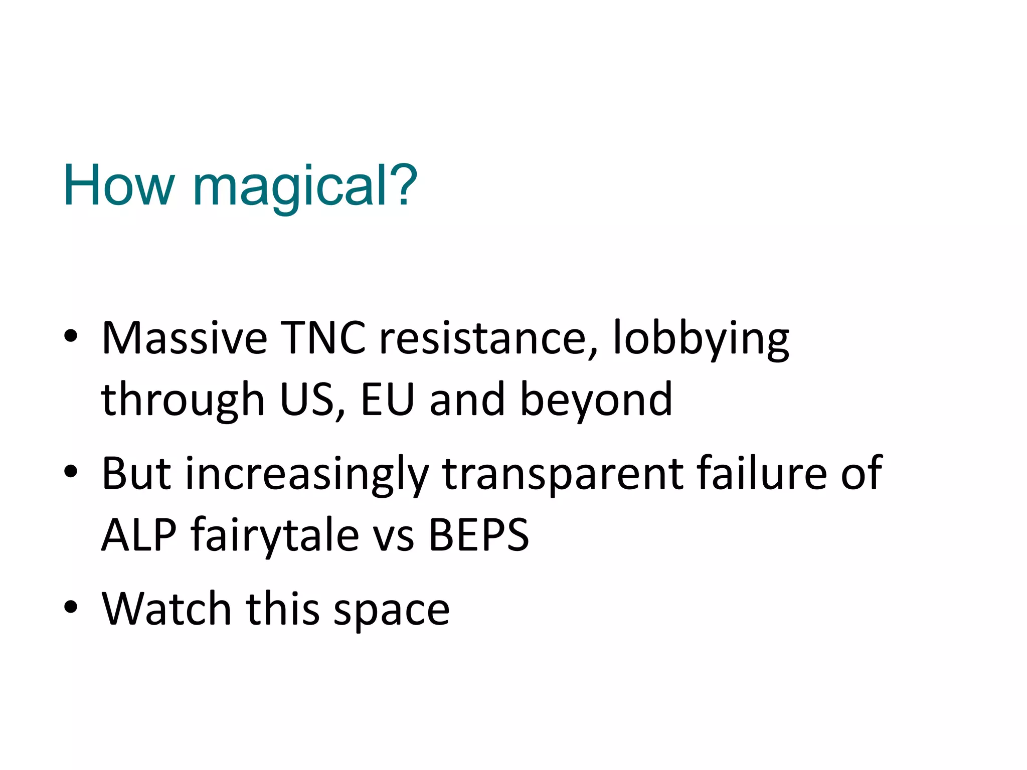 Alex Cobham - Magical Realism | PPT