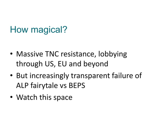 Alex Cobham - Magical Realism | PPT