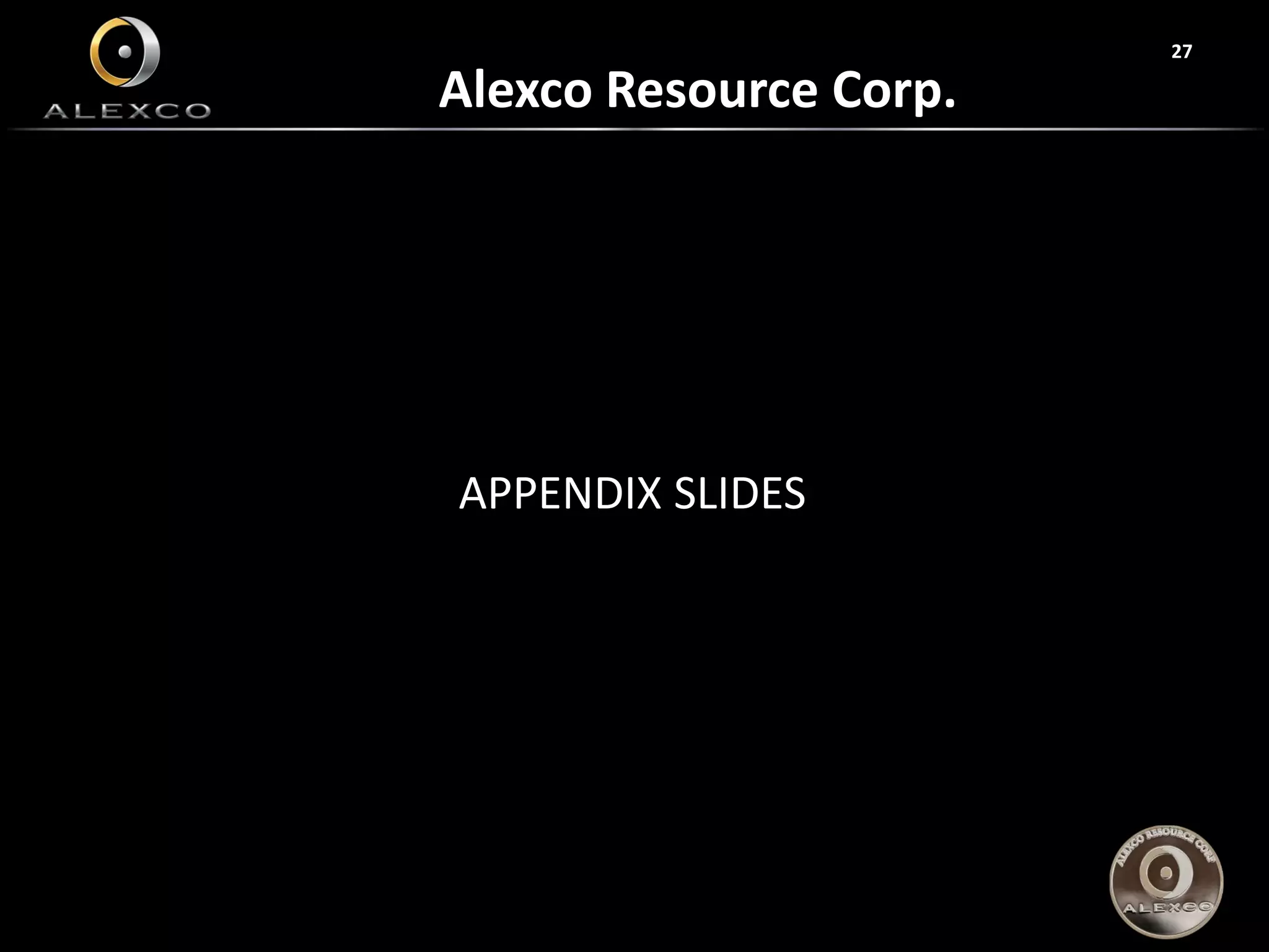 Alexco Resource Corporate Presentation | PDF
