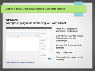 Alex Corbi building a 100 % Open Source based Open Data Platform | PPT