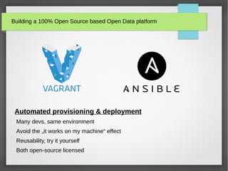 Alex Corbi building a 100 % Open Source based Open Data Platform | PPT