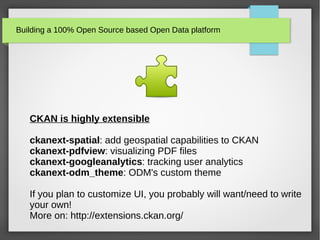 Alex Corbi building a 100 % Open Source based Open Data Platform | PPT