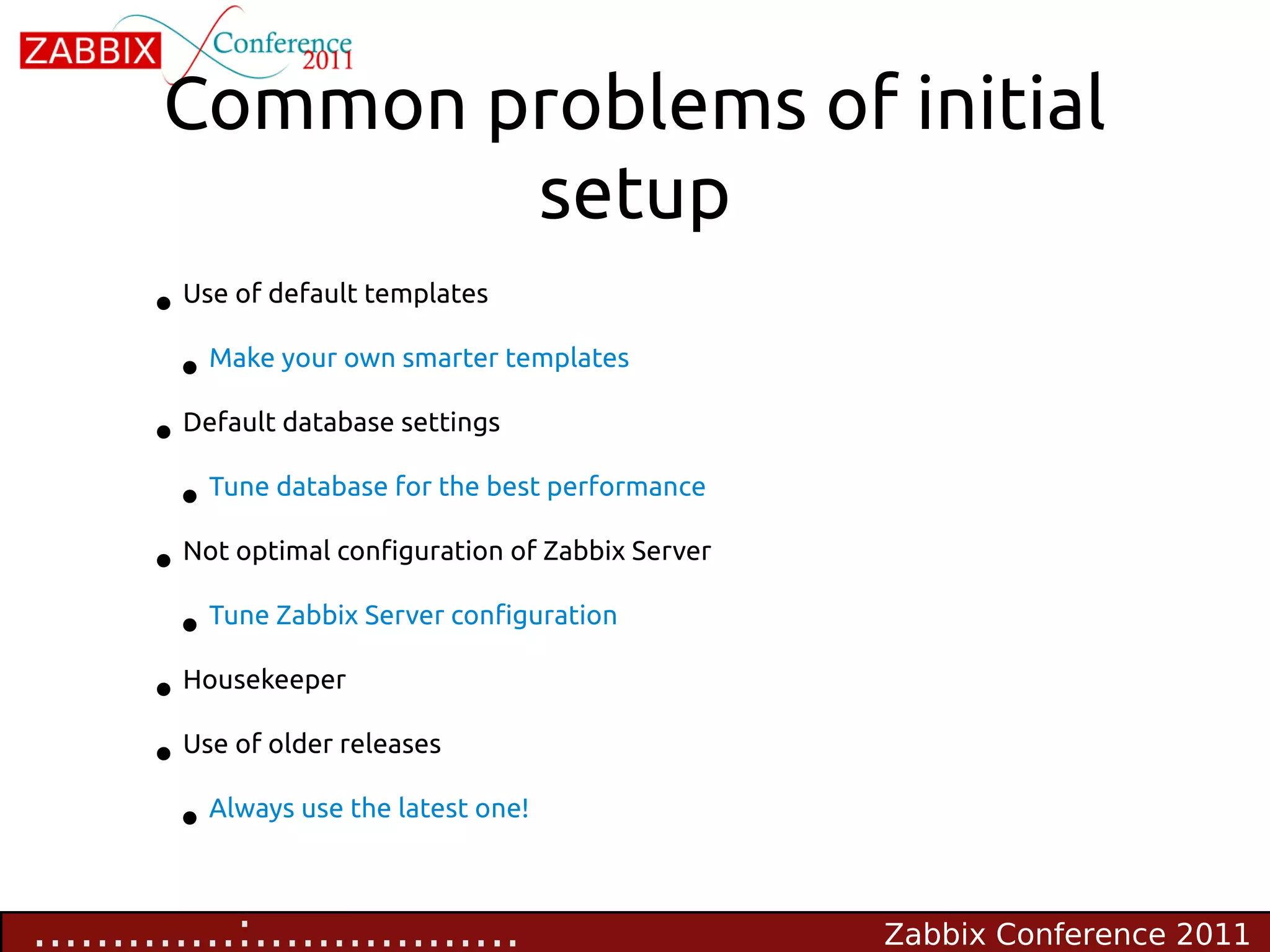 Zabbix Performance Tuning | PDF