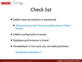 Zabbix Performance Tuning | PDF