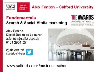 Alex Fenton: Search & social media markting | PPT