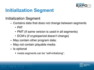 Using DASH and MPEG-2 TS | PPT