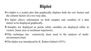 Selection system: Biplots and Mapping genotyoe | PPTX