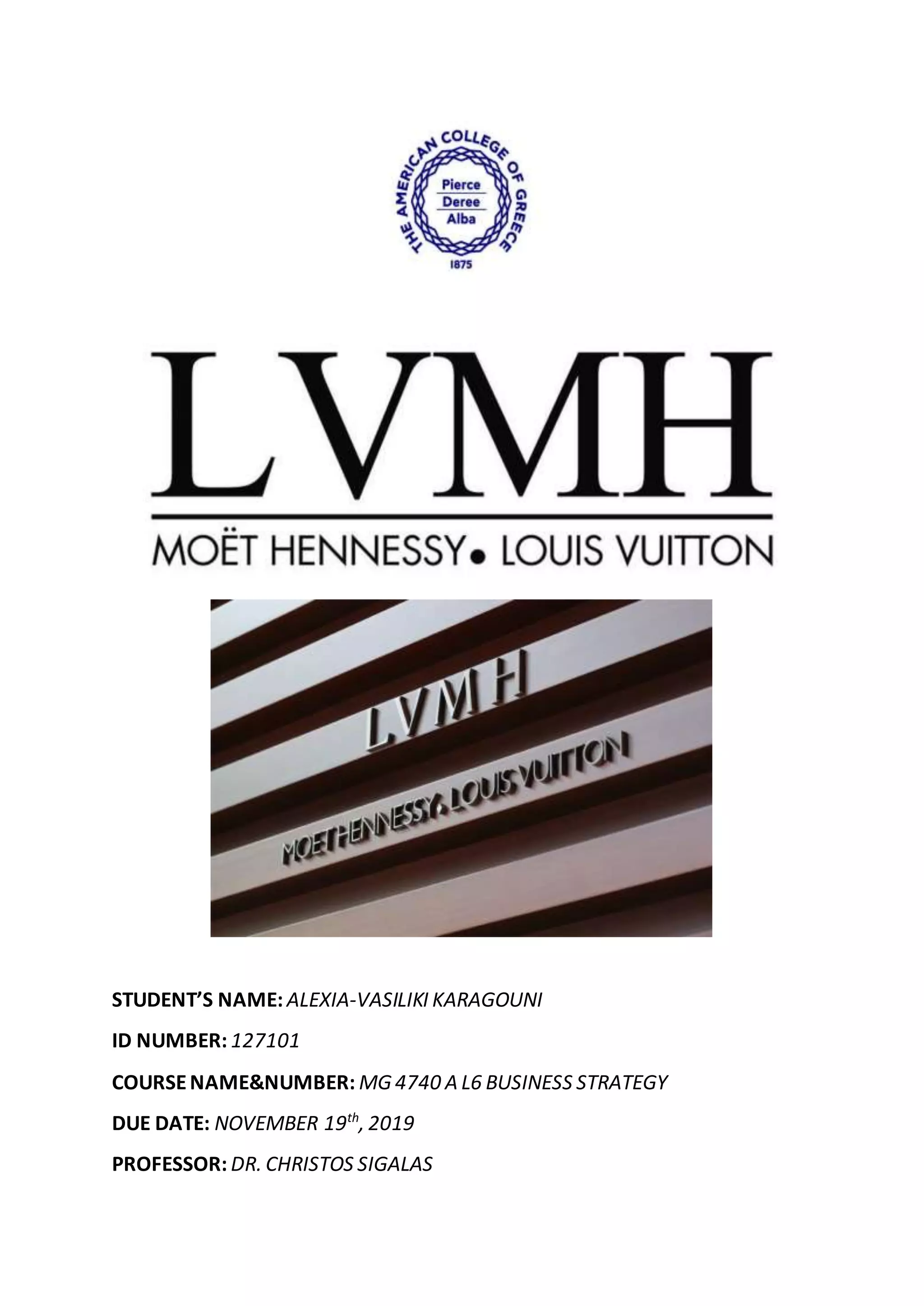 Strategic Analysis of LVMH in Cosmetics Luxury Industry | DOCX
