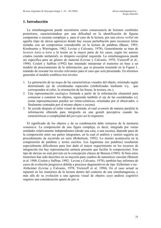 Alexia simultanagnosica | PDF