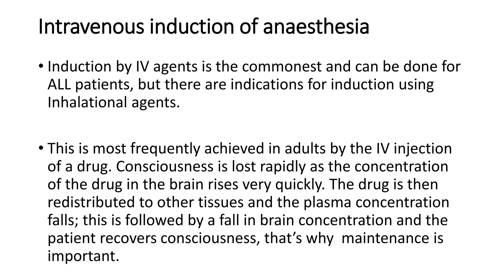 ANAESTHESIA: INDUCTION, MAINTENACE & REVERSAL | PPTX