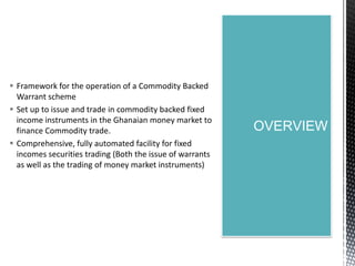 Commodity Backed Warrants | PPT