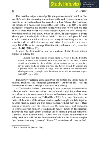 Alexis De Tocqueville S Theory Of Democracy And Revolutions | PDF