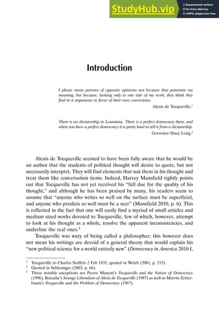 Alexis De Tocqueville S Theory Of Democracy And Revolutions | PDF